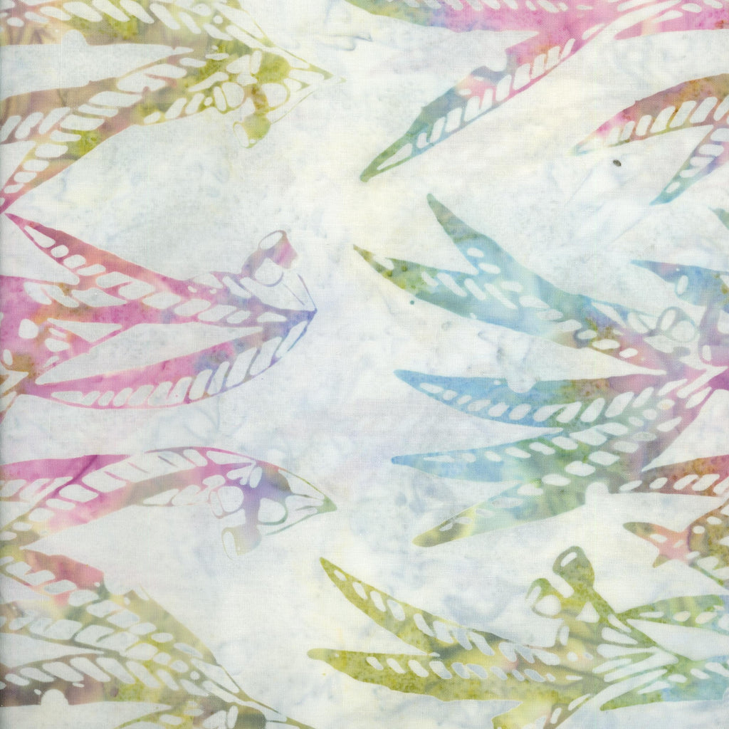 Batik Australia - Pastel Feather Leaves – Brown's Craft Shed
