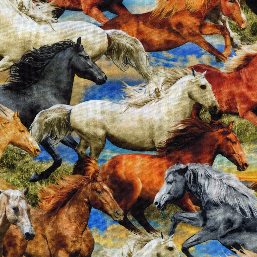 Kenard & Kenard Fabric Horses Freedom – Brown's Craft Shed