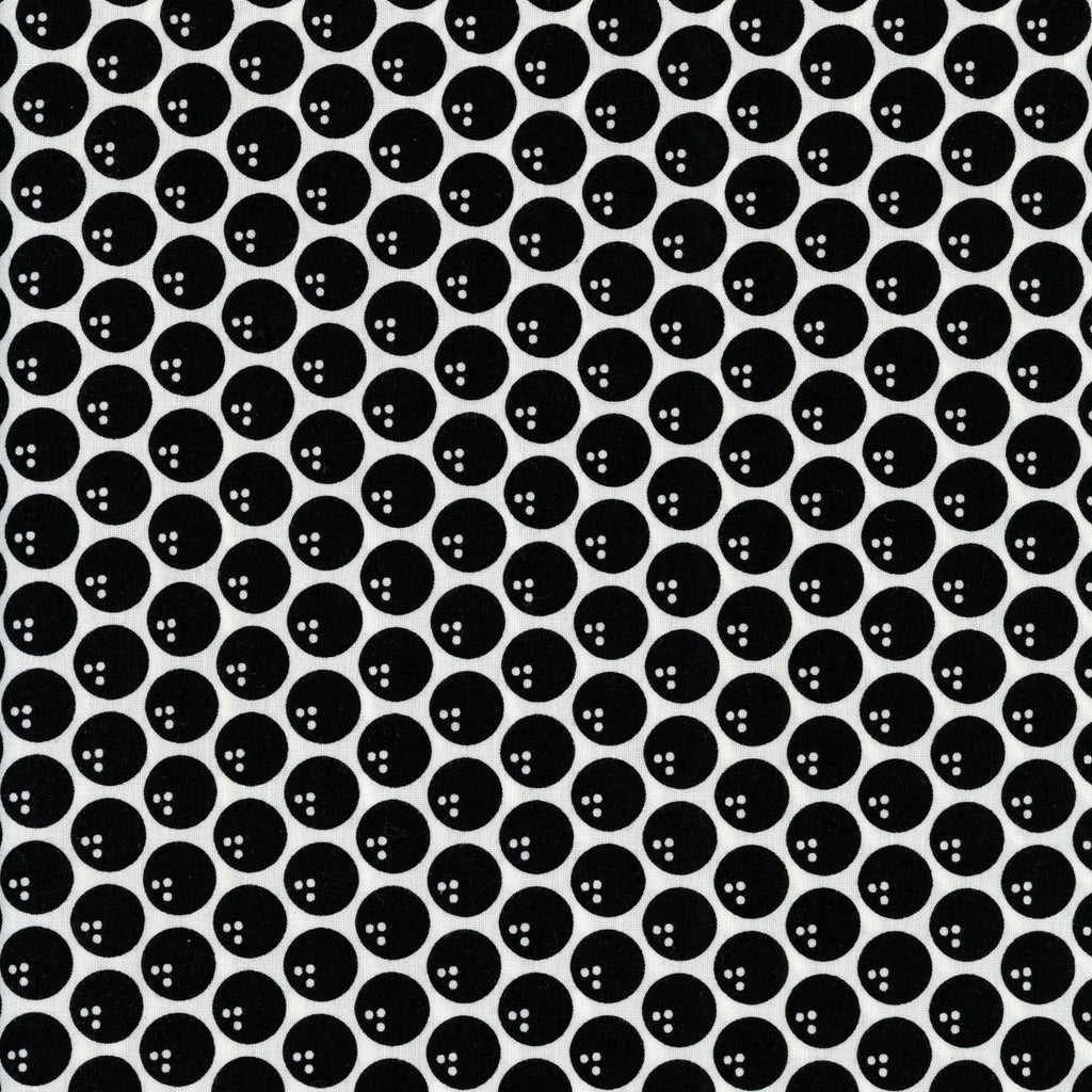 Timeless Treasures Fabric Classic Button Dots – Black & White – Brown's ...